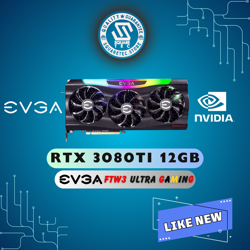 RTX 3080Ti EVGA FTW3 ULTRA GAMING 12GB GDDR6X – Square Tech