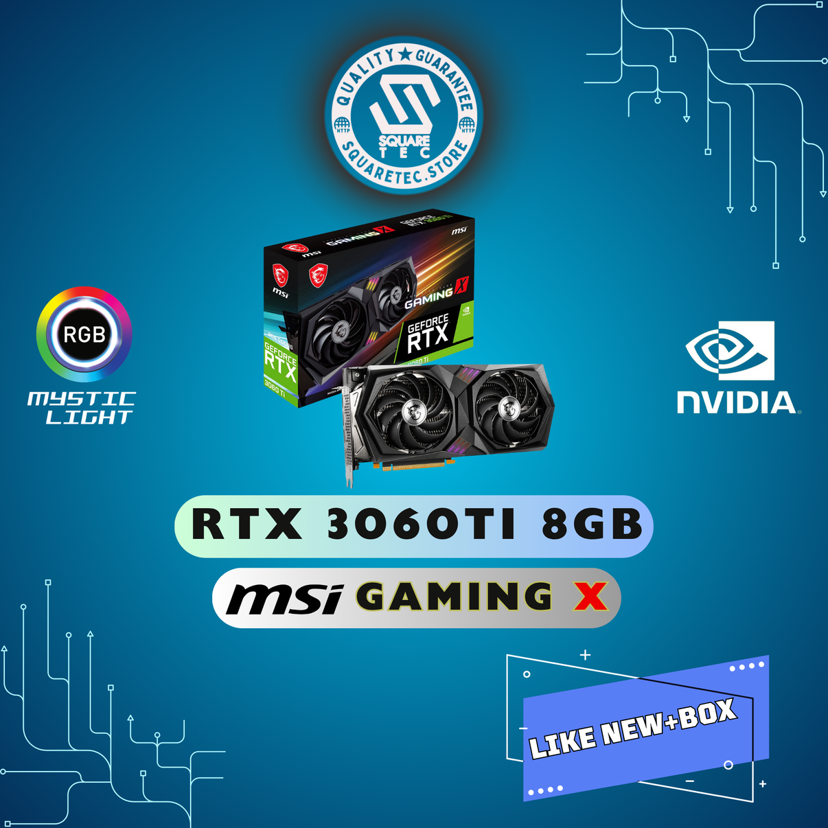 RTX 3060Ti MSI GAMING X 8GB GDDR6 – Square Tech
