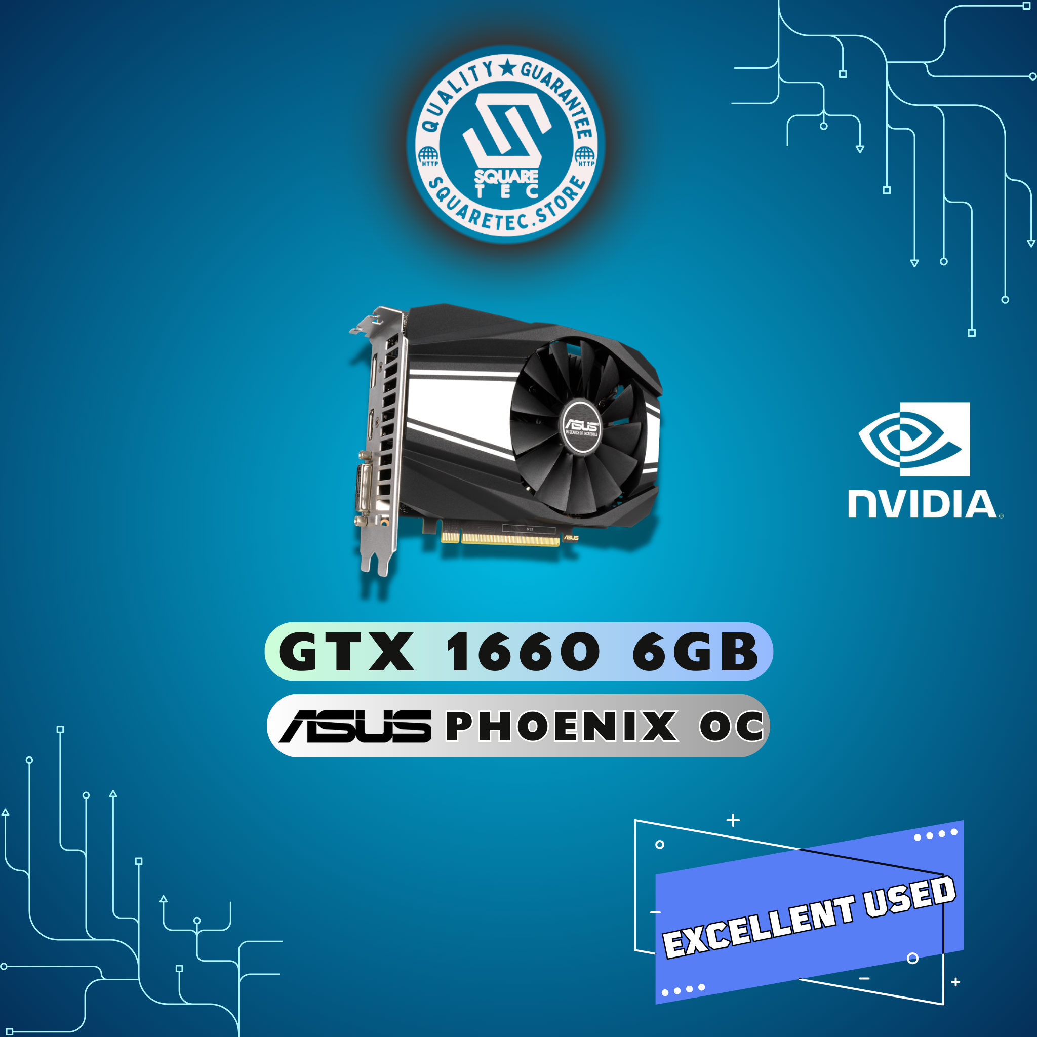GTX 1660 ASUS PHOENIX OC 6GB GDDR6 – Square Tech
